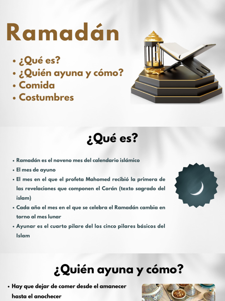 Guía del Ramadán: Ayuno y Costumbres | PDF