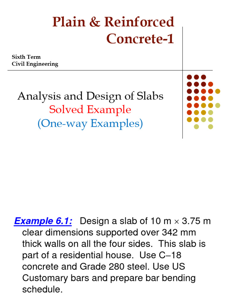 Complete One Way Slab Examples | PDF | Stairs | Structural Engineering