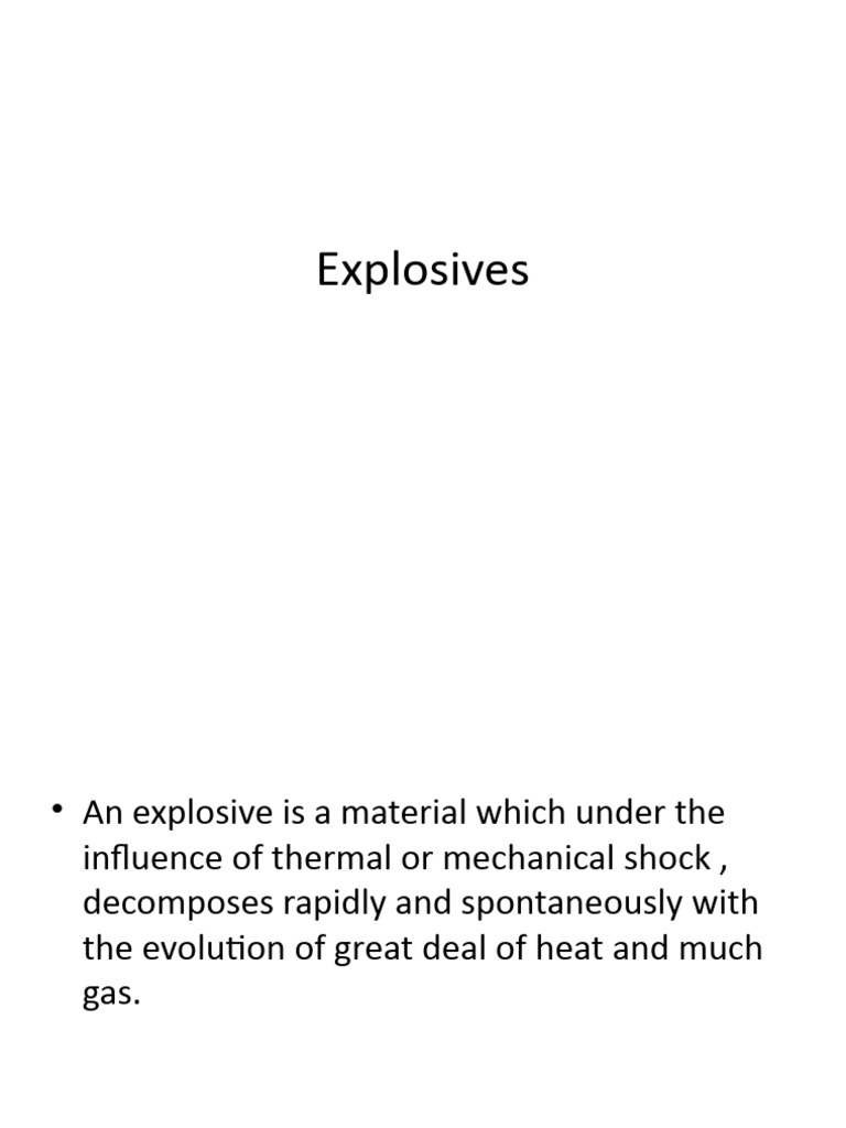 Explosives | PDF