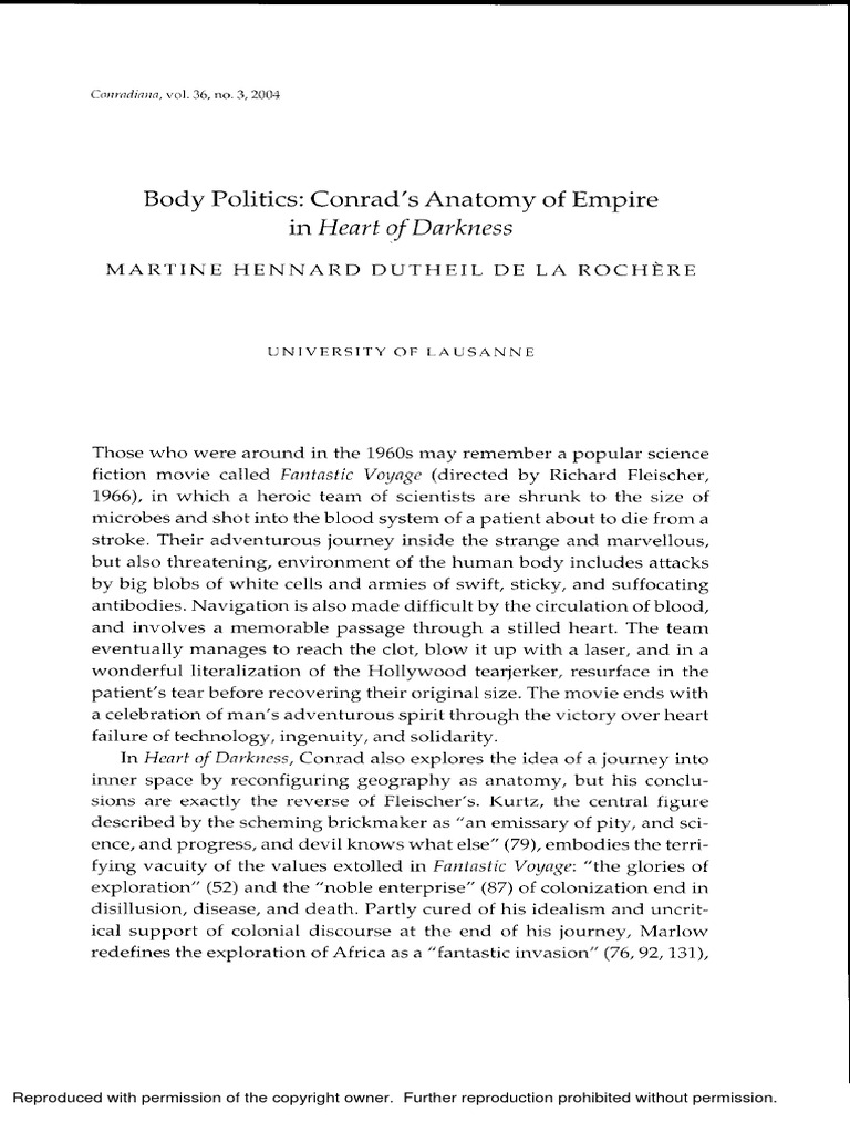 Body Politics Conrad's Anatom | PDF