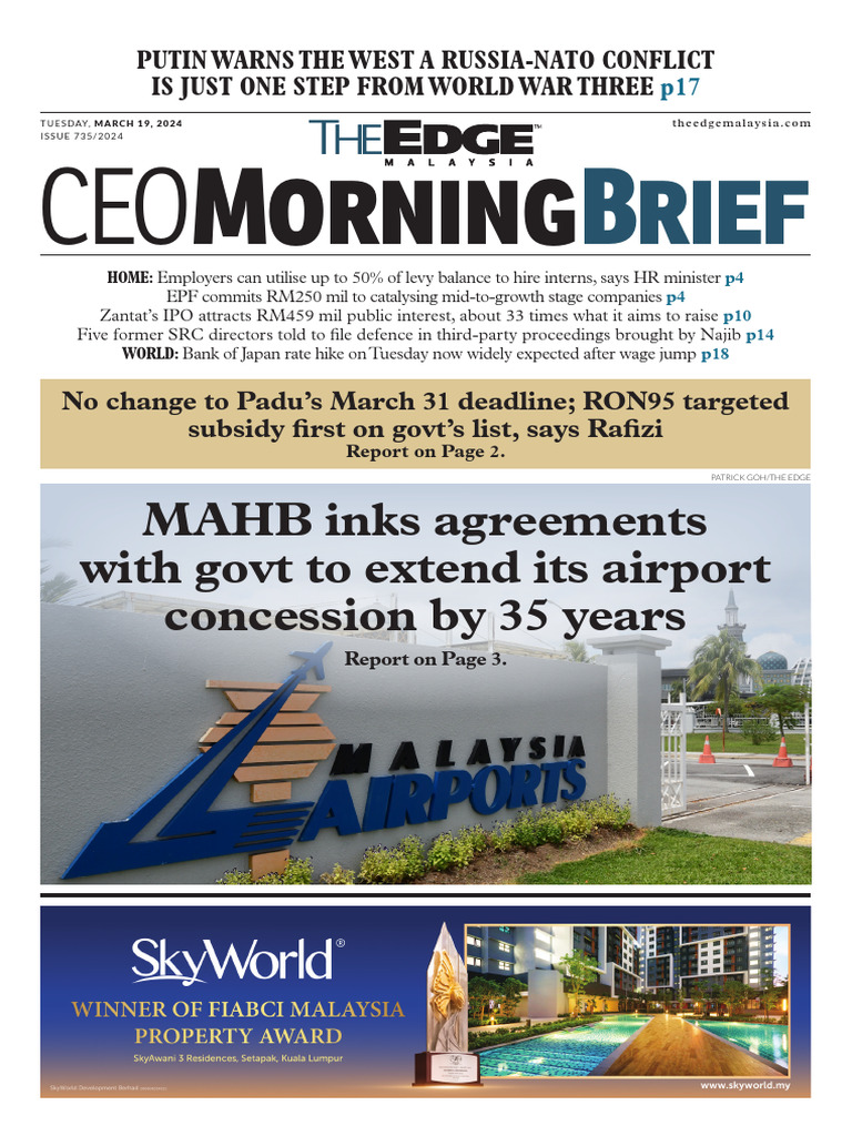 Morning: MAHB Inks Agreements With Govt To Extend Its Airport ...
