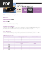 DUT Shipping and Logistics Diploma Requirements | PDF | Educational Stages