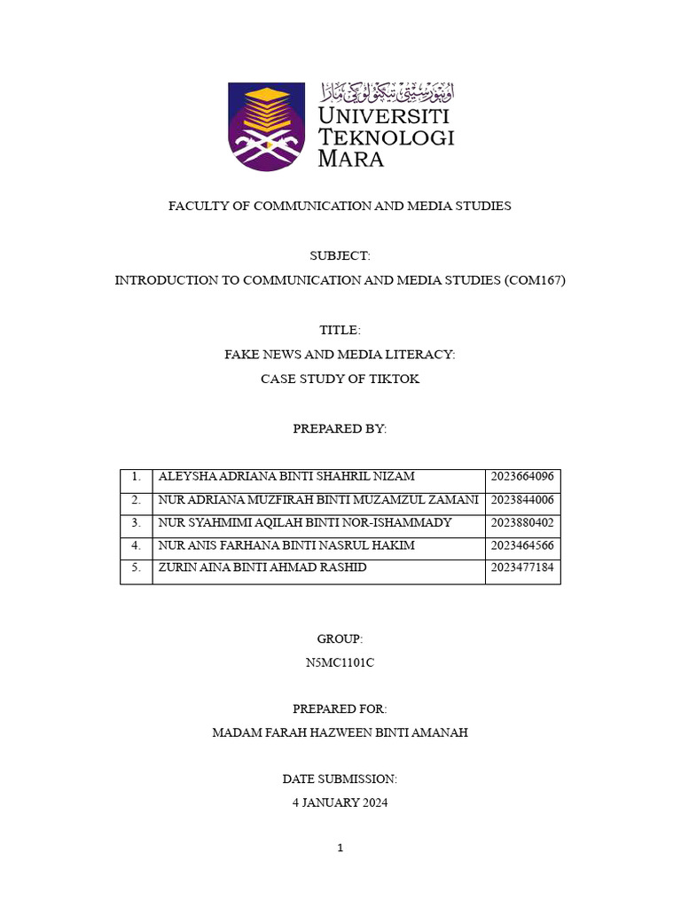 Com167-Report Case Study | PDF | Social Media | Popular Culture & Media ...
