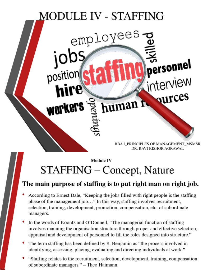 Module III - Staffing | PDF | Human Resources | Job Satisfaction
