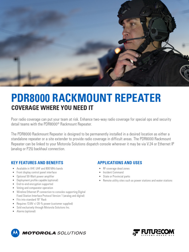 Pdr8000 Rackmount Repeater 0db77cce | PDF | Very High Frequency | Amplifier