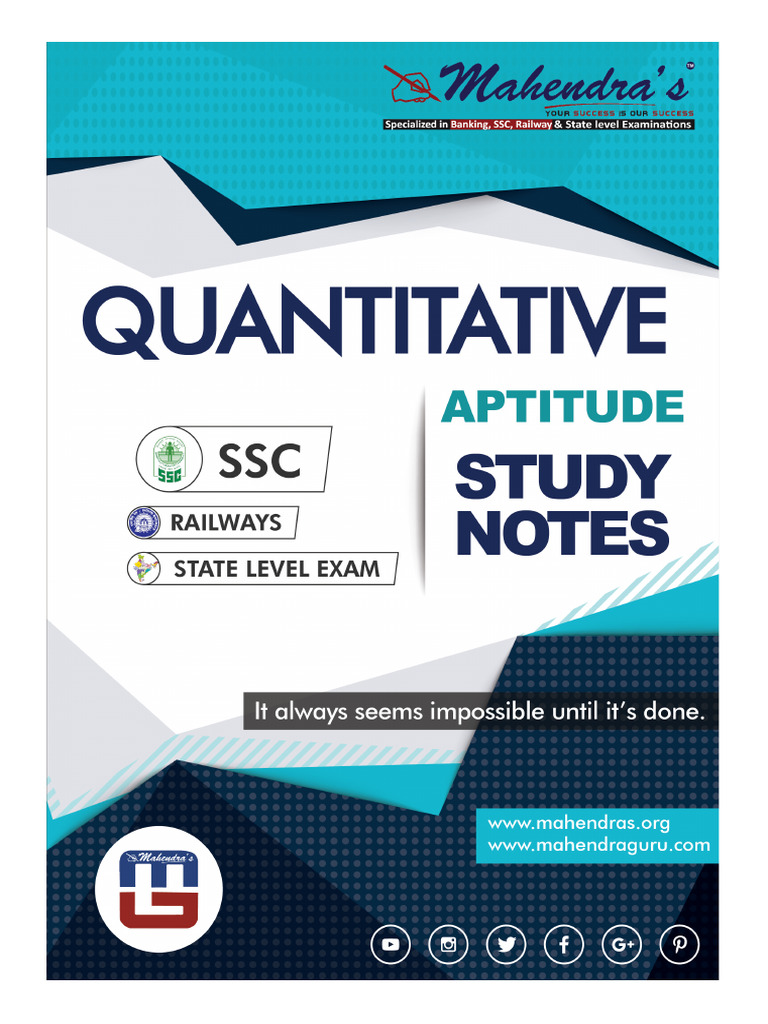 Maths SSC Study Notes 11-10-18 English | PDF | Angle | Trigonometry