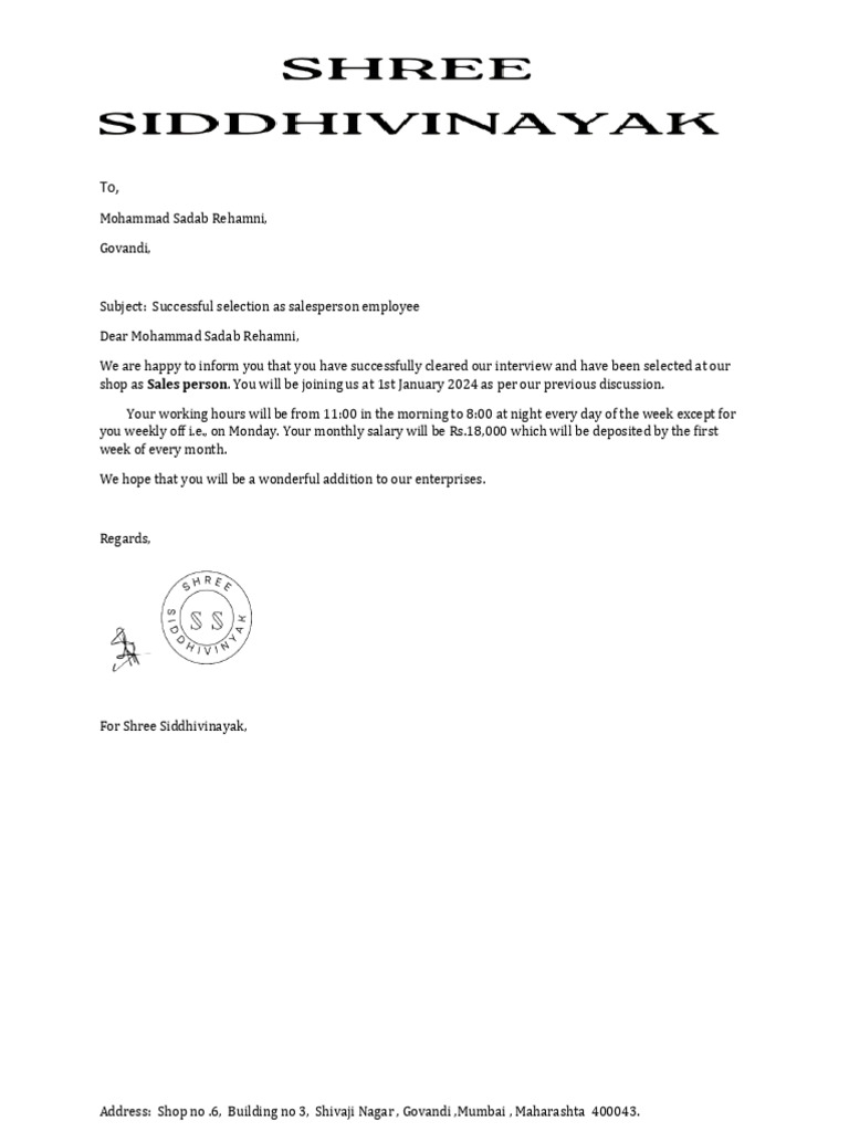 Sales Role Confirmation | PDF | Career & Growth