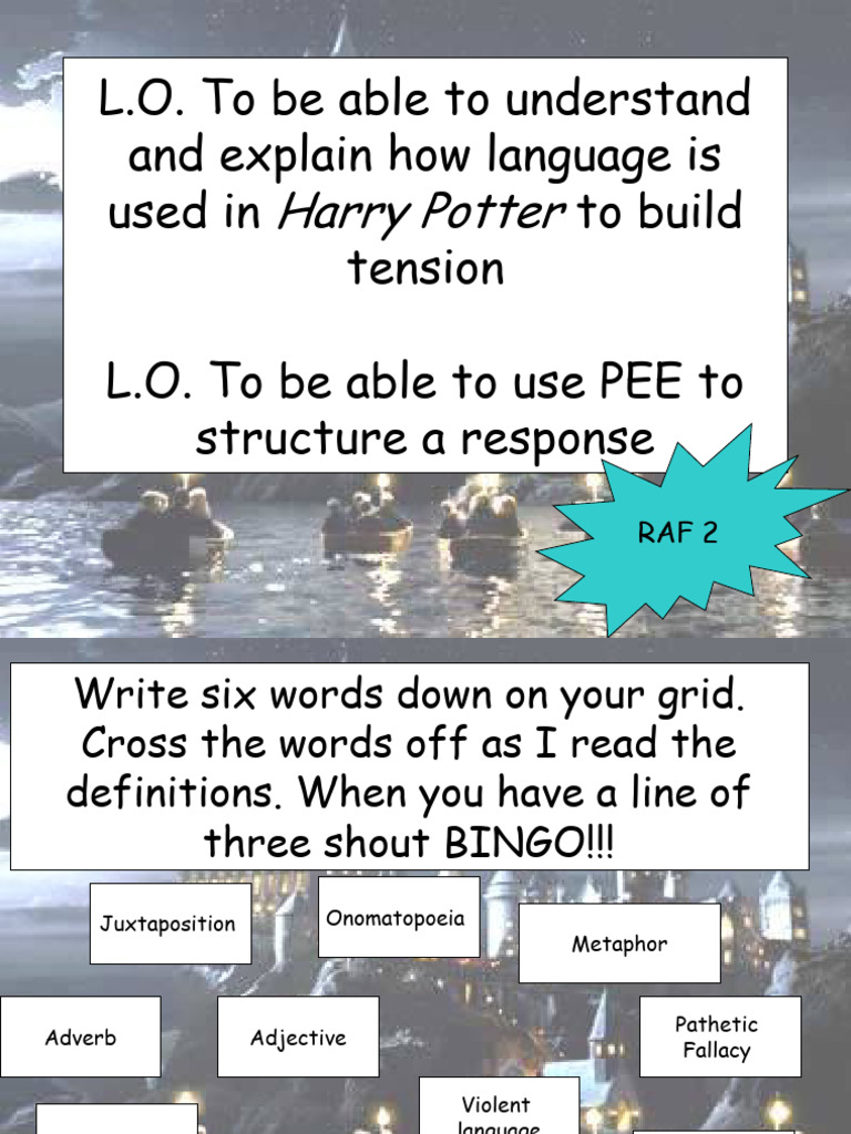 Harry Potter PEA Level 4, 5 and 6 Lesson | PDF | Linguistics | Syntax