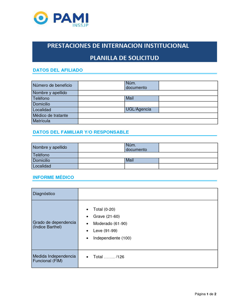 Planilla - de - Solicitud MII | PDF