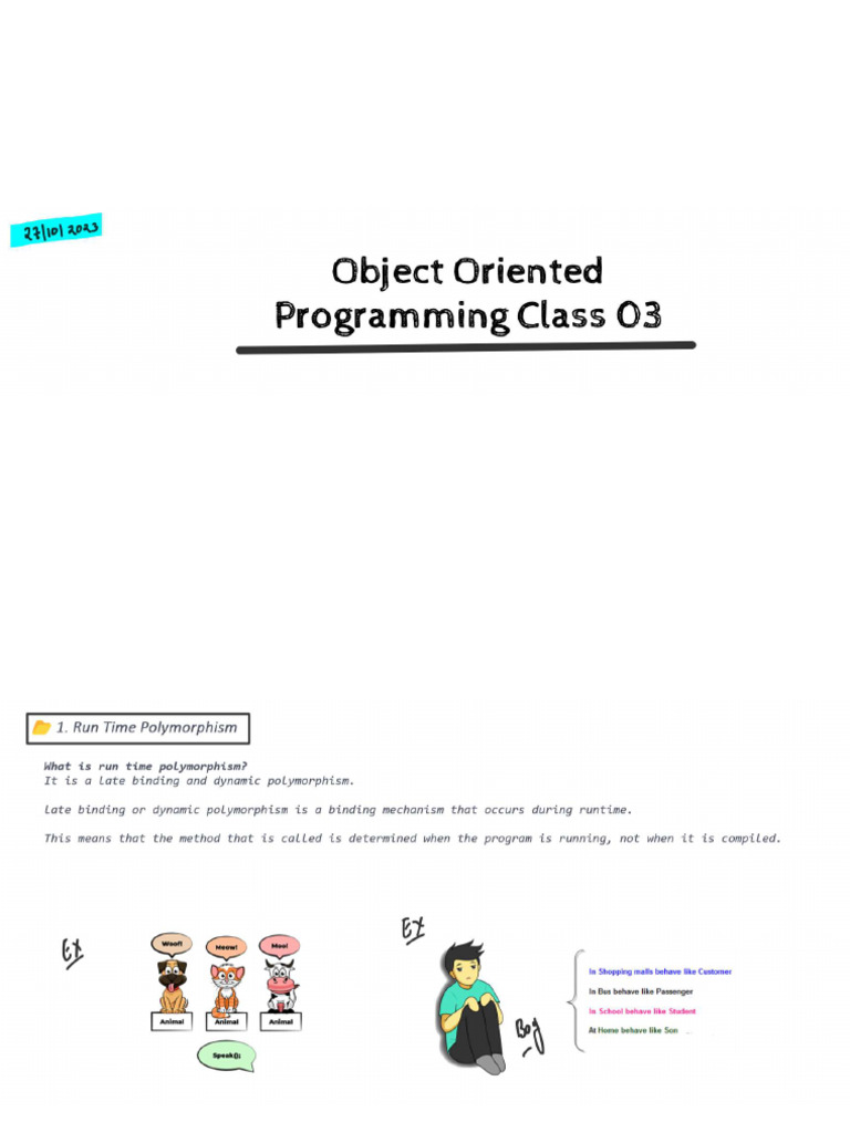 Oops Class 03 Notes | PDF