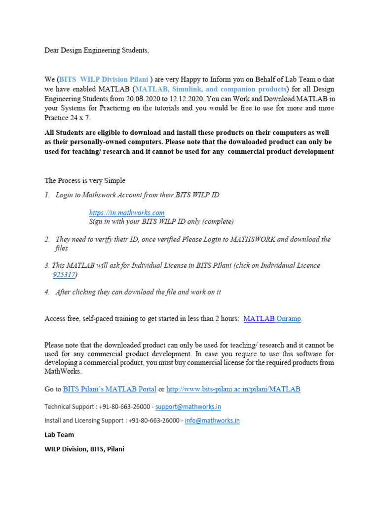 Matlab Download | PDF