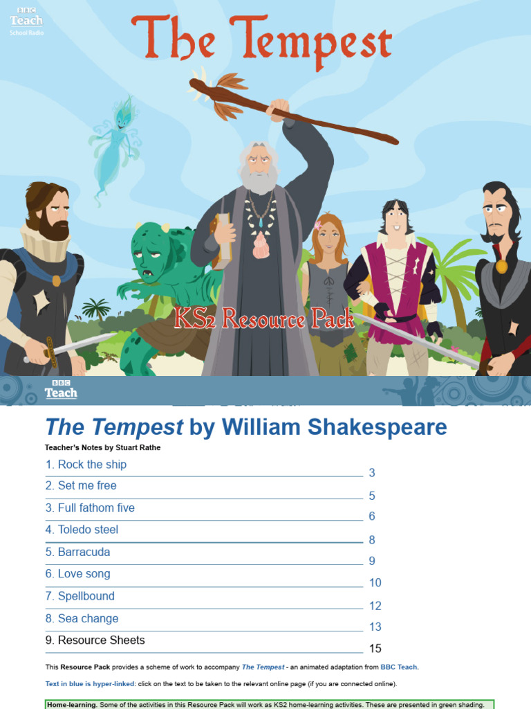 The Tempest Notes | PDF | The Tempest | Sonnets