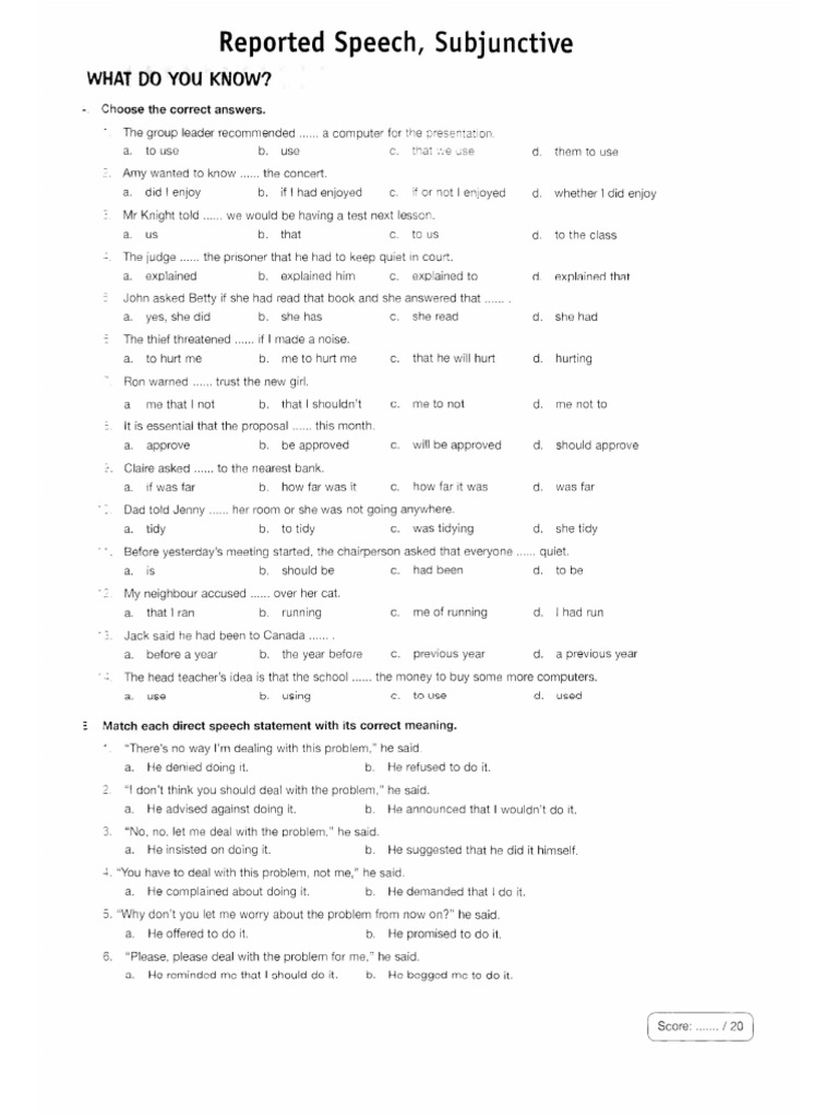 Gr. Reported Speech | PDF