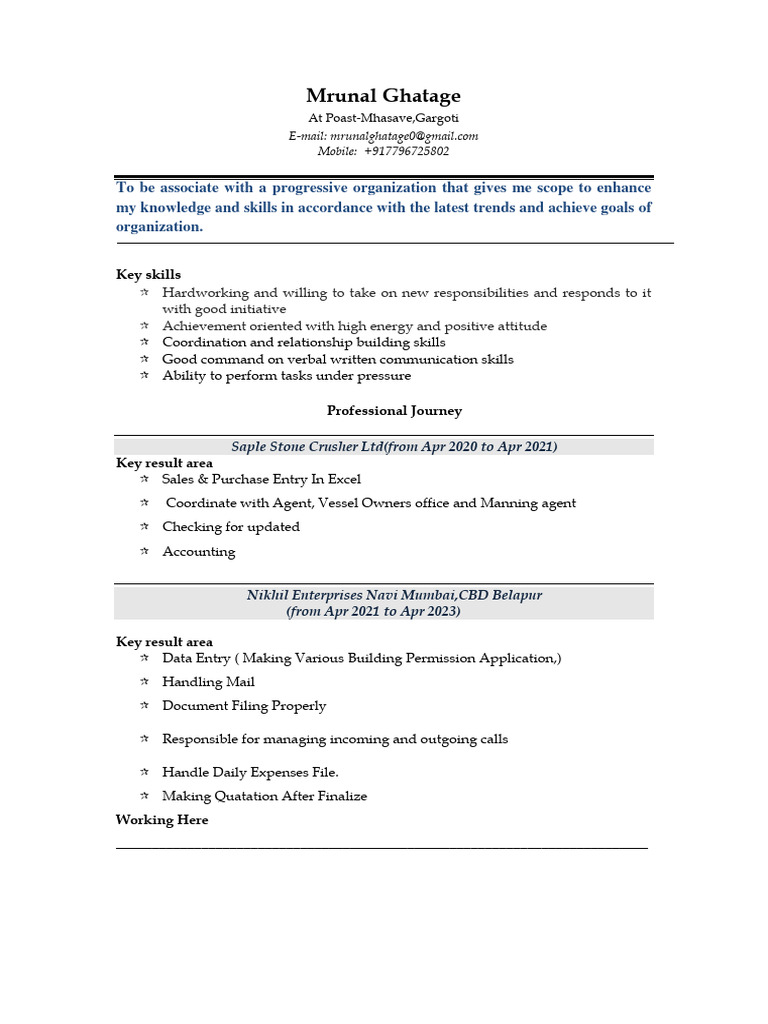 Mrunal Resum Protected (1) Unlocked | PDF Mrunal Resum Protected (1) Unlocked | PDF