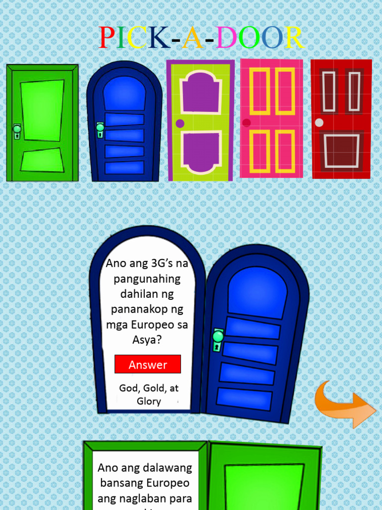 Pick-a-Door Template | PDF