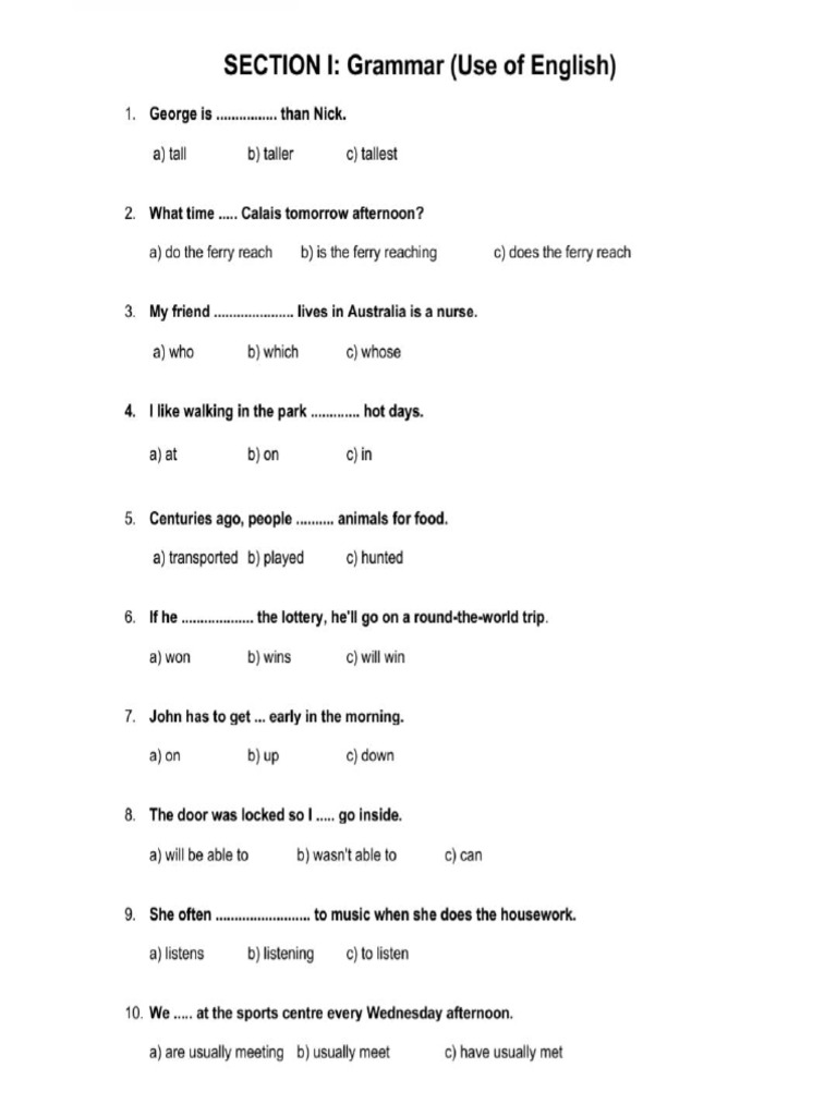 A2 Test 1 Pdf