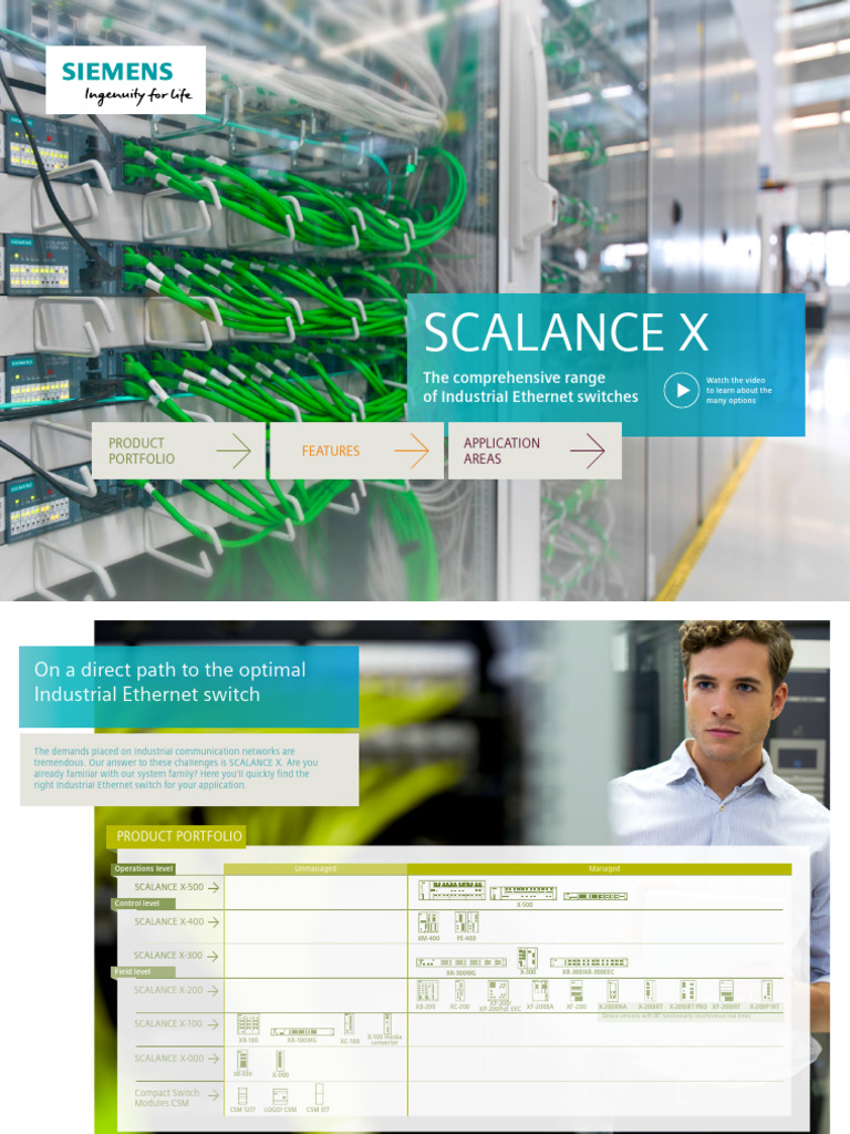 SCALANCE X Industrial Ethernet Switches | PDF | Network Switch | Ethernet