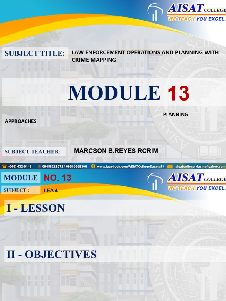 Lea 4.Pptx Module 13 | PDF | Police | Procurement