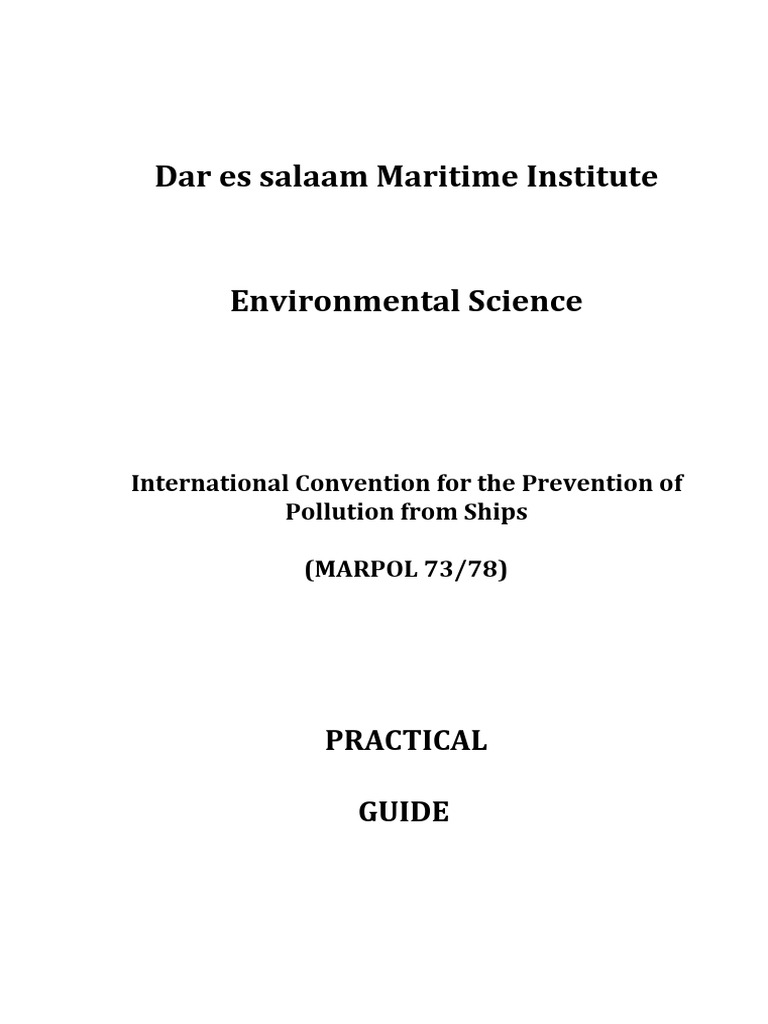 Marpol Practical Guide | PDF