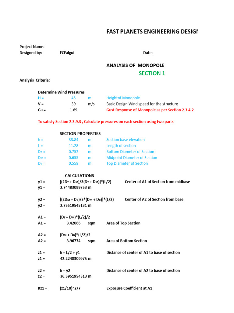Monopole STD CALCULATION | Download Free PDF | Meteorology | Physical ...
