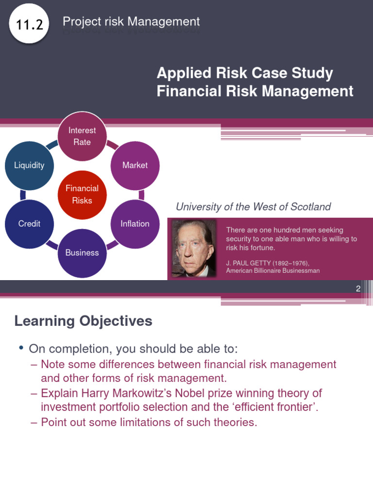 PRM 11.2 Financial Risk Management | PDF | Modern Portfolio Theory | Risk