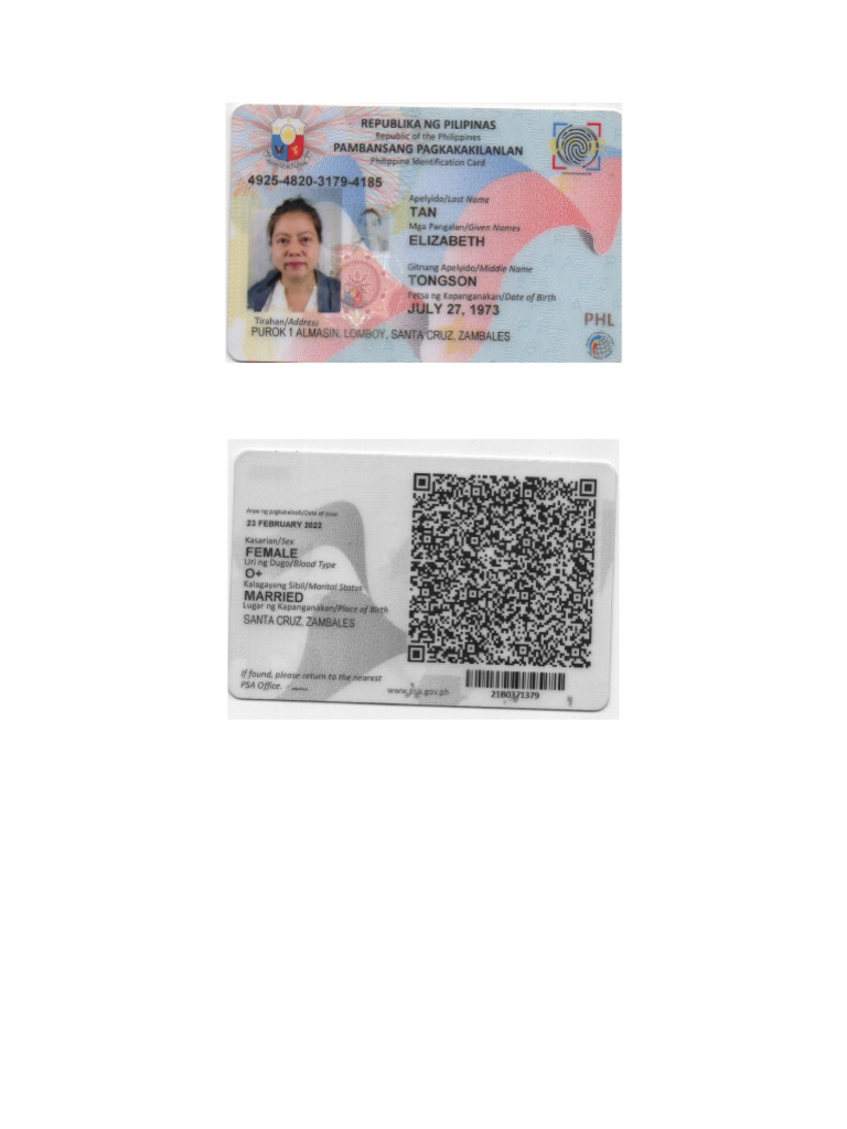 National Id. Elizabeth | PDF