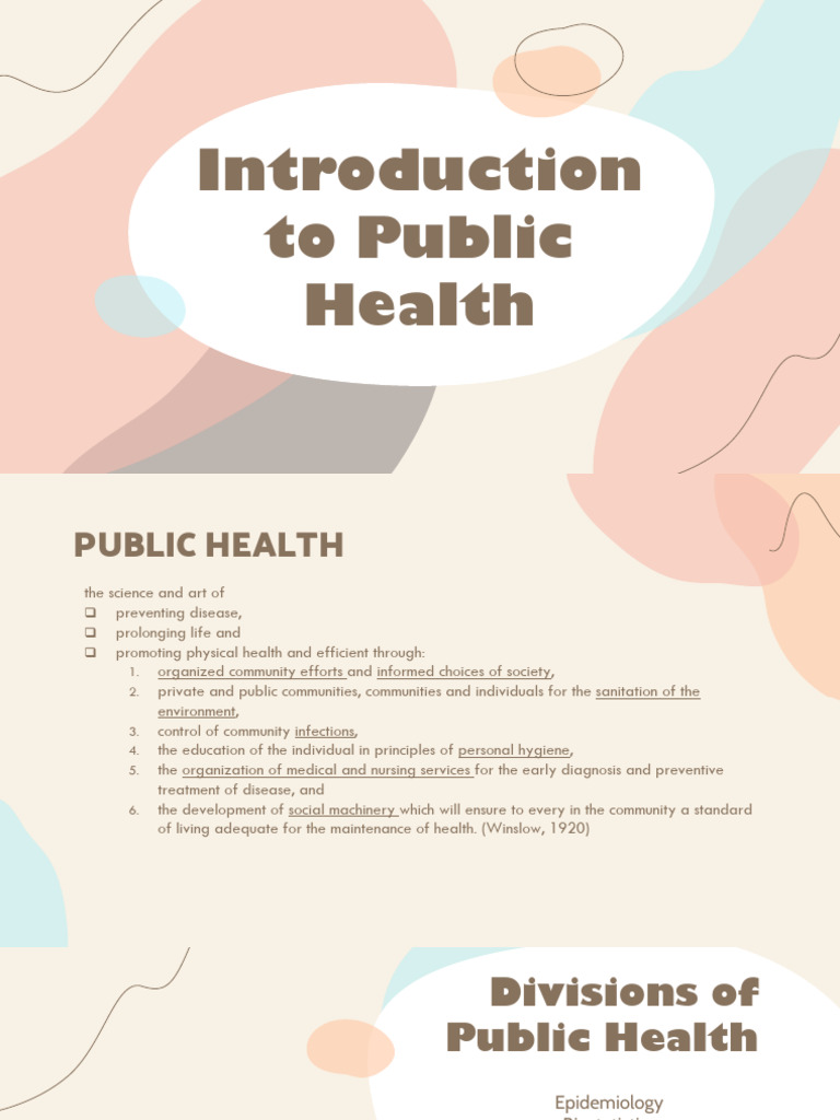 2 - Introduction To Public Health and Statistics | PDF | Level Of ...