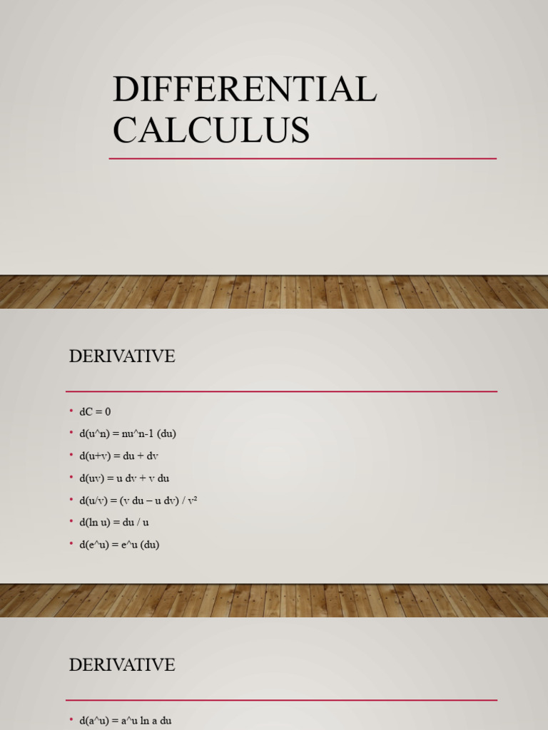 Differential Calculus | PDF