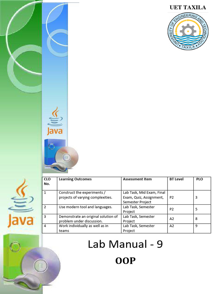 Lab 09 Java 2k22 Pdf String Computer Science Constructor