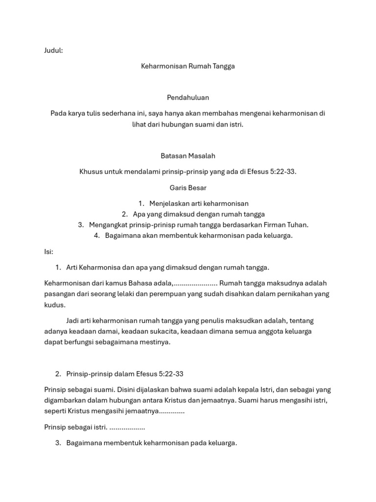 Contoh-Contoh Menulis Paper Sederhana | PDF