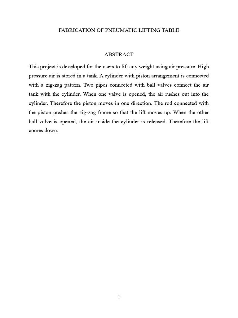 Pneumatic Table | Download Free PDF | Mechanical Engineering | Gas ...