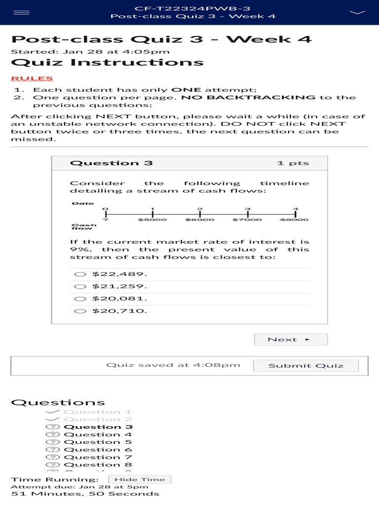 Quiz Post-Class Quiz 3 - Week 4 | PDF