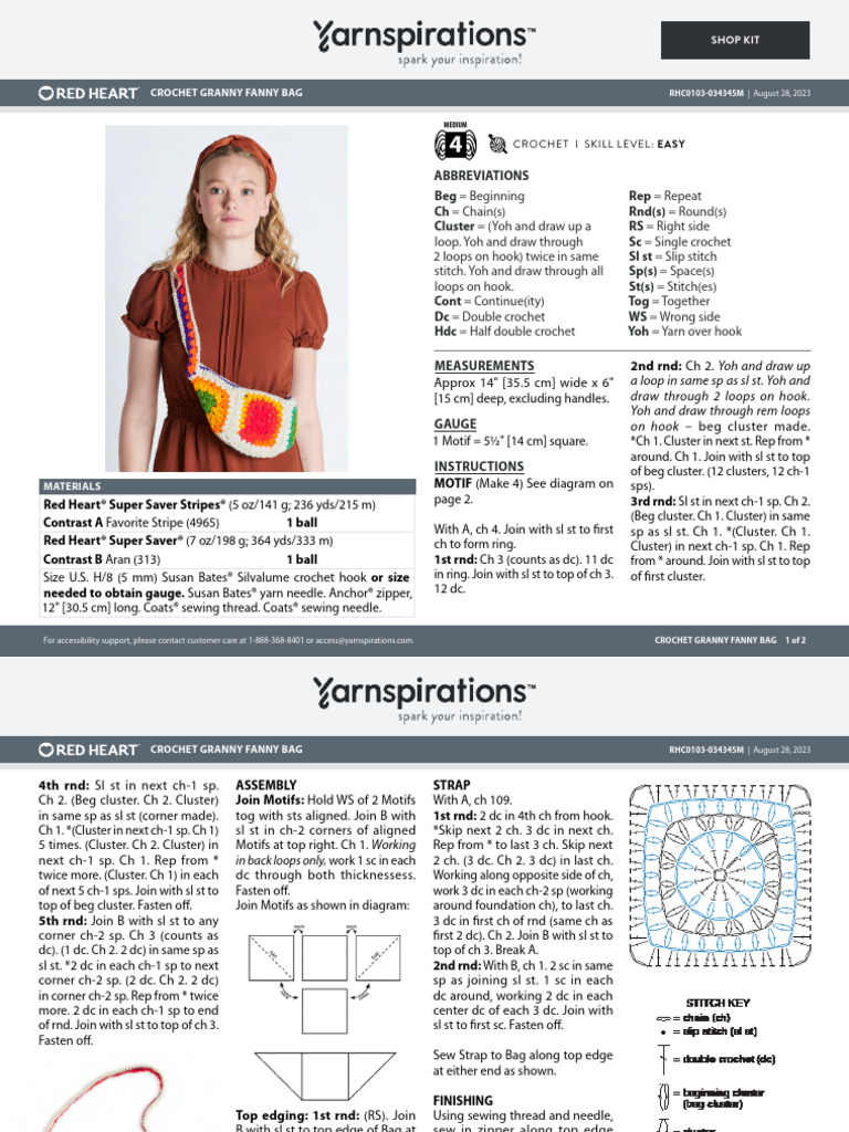 Yarnspirations Crochet Bag | PDF | Crochet | Knitting