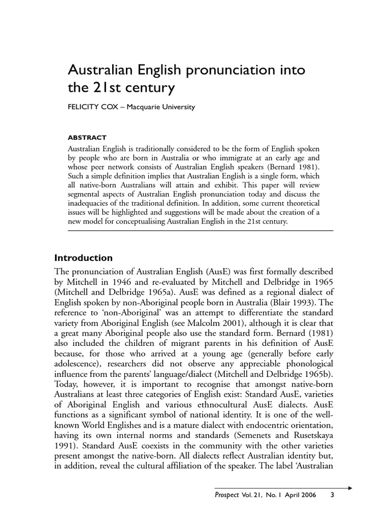 Australian English Pronunciation Into Th | PDF | Vowel | English Language