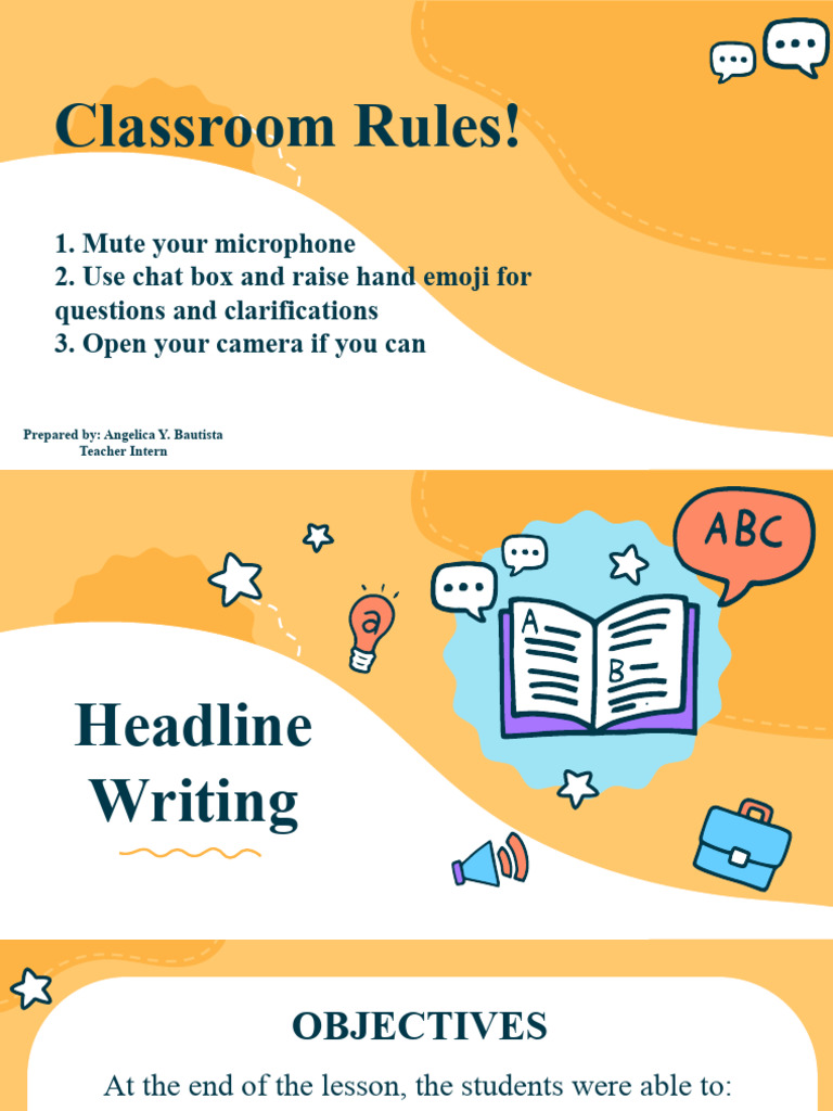 Headline Writing Presentation FINAL | PDF | Verb | Language Mechanics