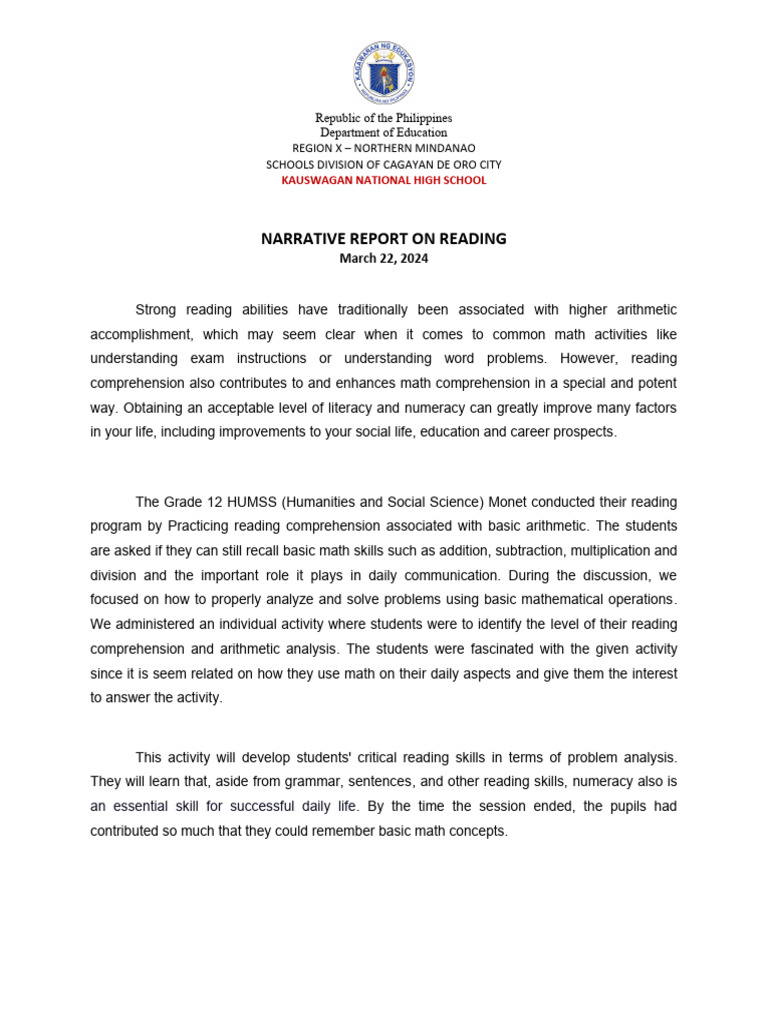 Grade 12 Raeg March 23 2024 Official | PDF