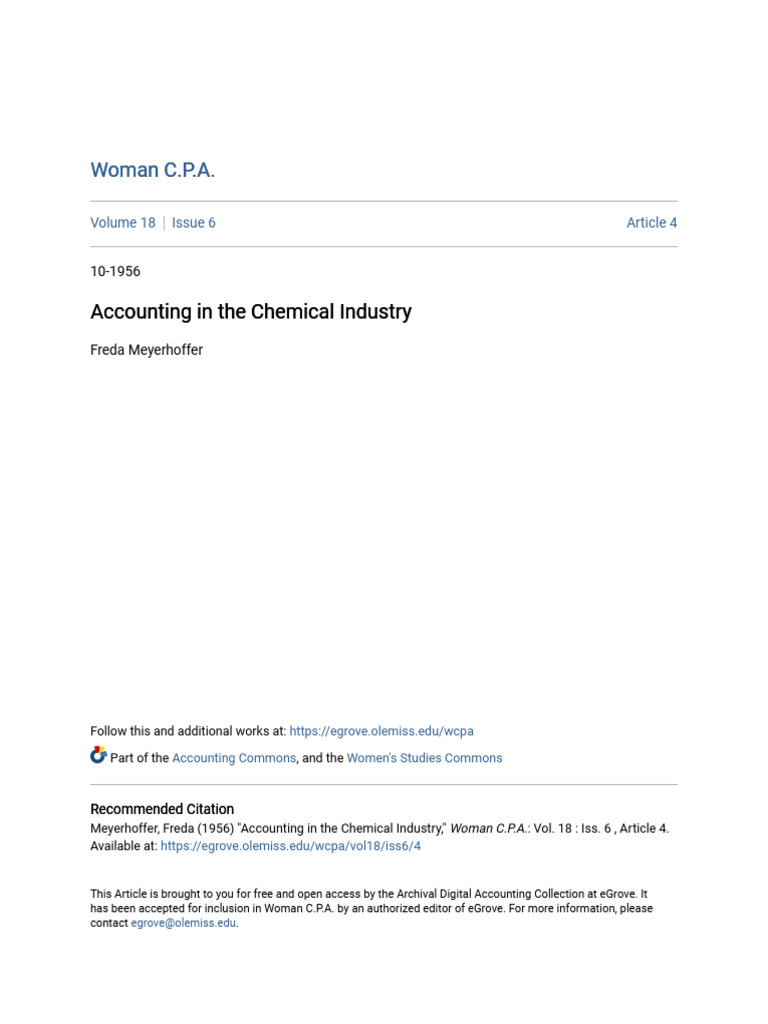 Accounting Practices in Chemicals Industry | PDF | Taxes | Social ...