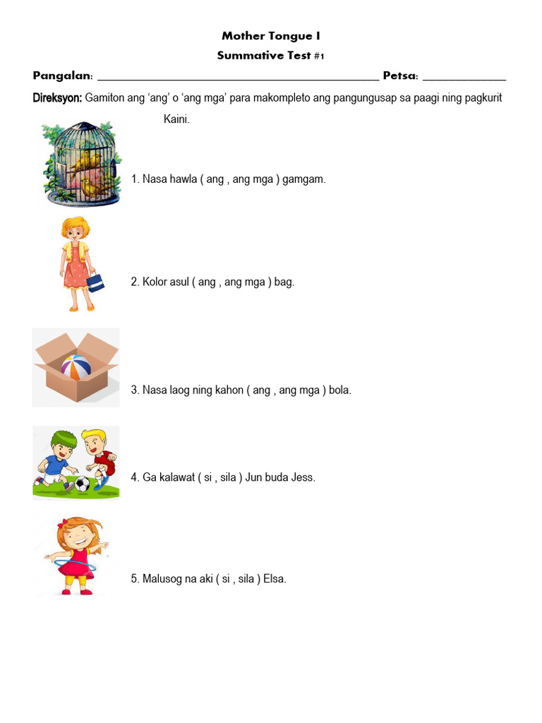 Summative-Tests-Q3 GRADE 1 | PDF