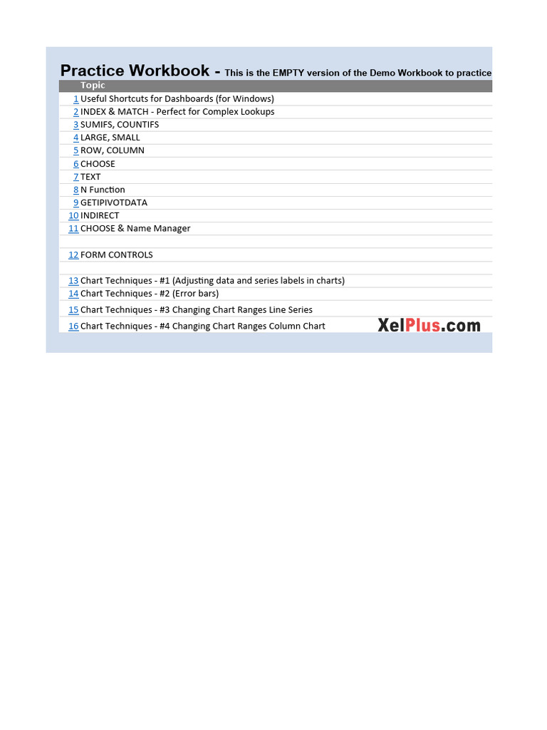 Practice Demo WorkBook Dashboard Empty SV | Download Free PDF | Control ... Practice Demo WorkBook Dashboard Empty SV | Download Free PDF | Control ...