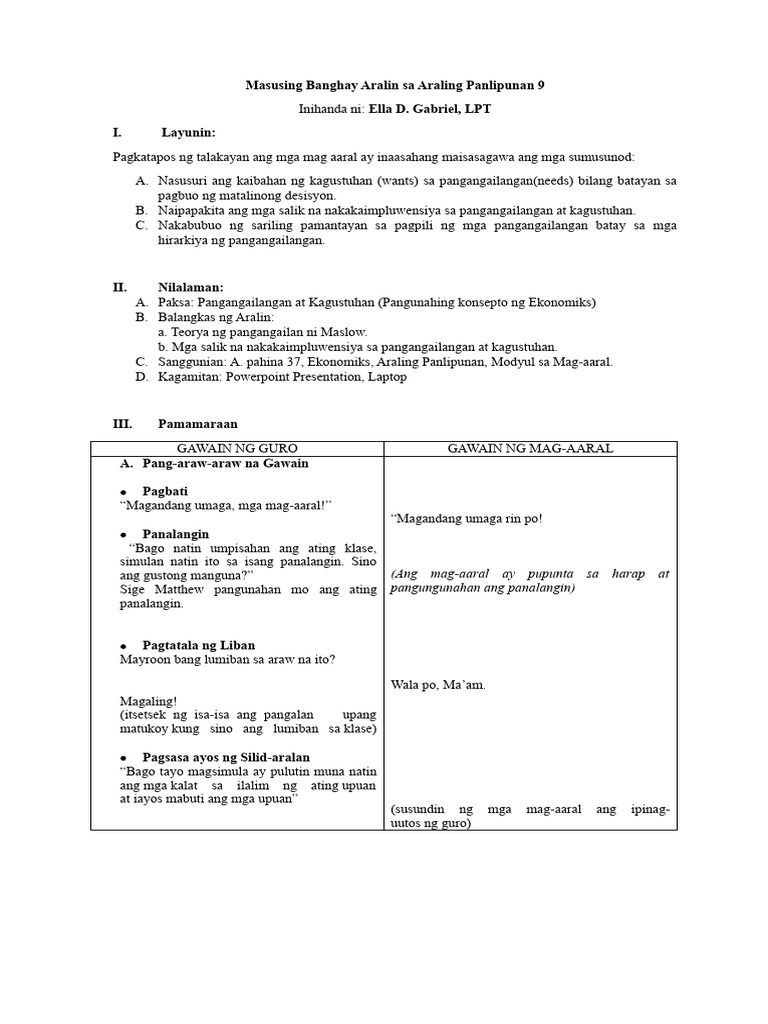 Kagustuhan at Pangangailangan | PDF