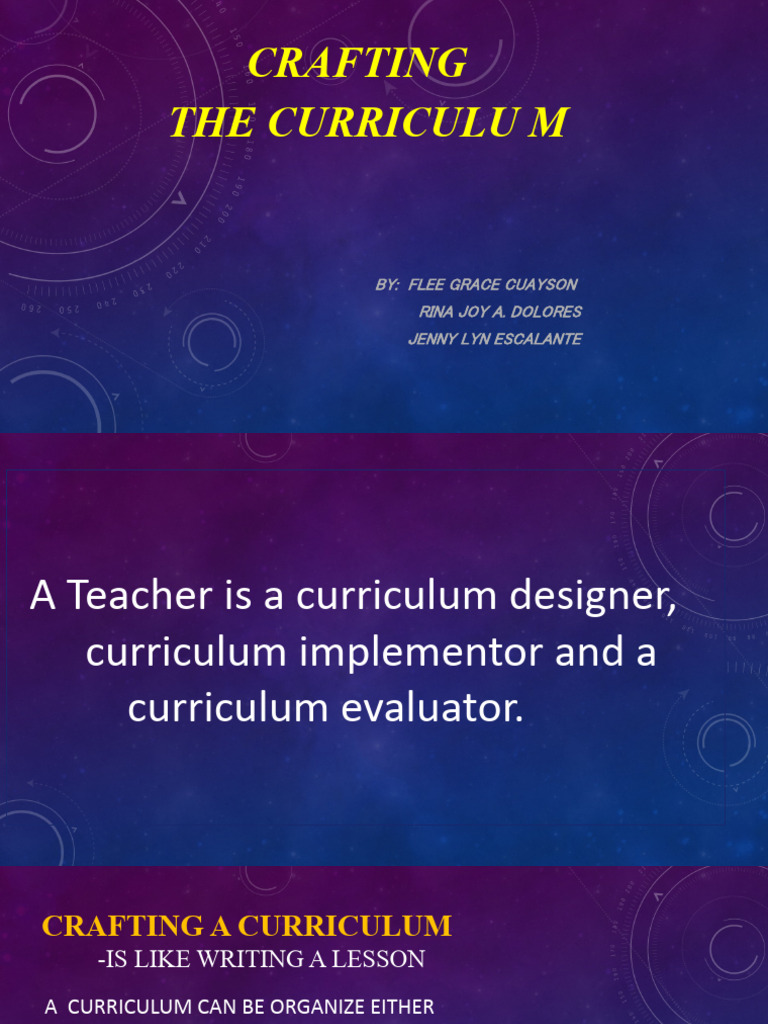 Crafting A Curriulum Unit 3 | PDF | Curriculum | Design