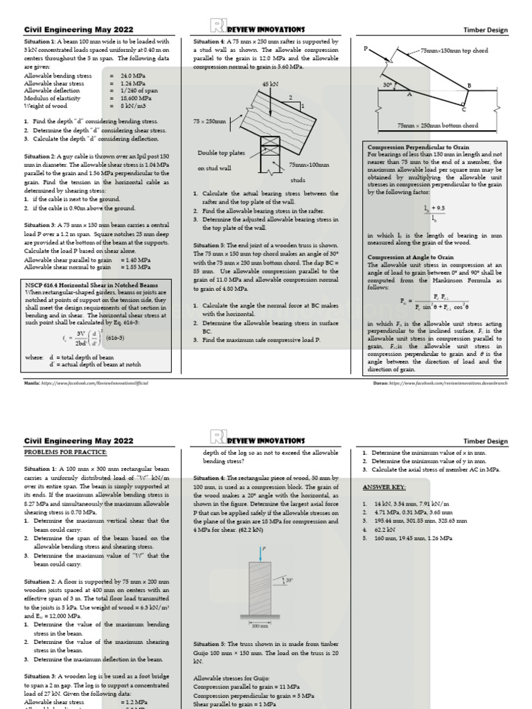 Timber Design | Download Free PDF | Bending | Stress (Mechanics)