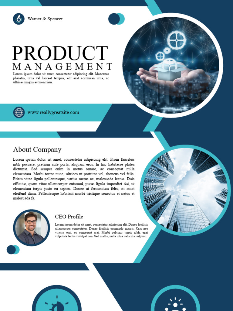 White and Dark Teal Modern Professional Product Management Presentation ...