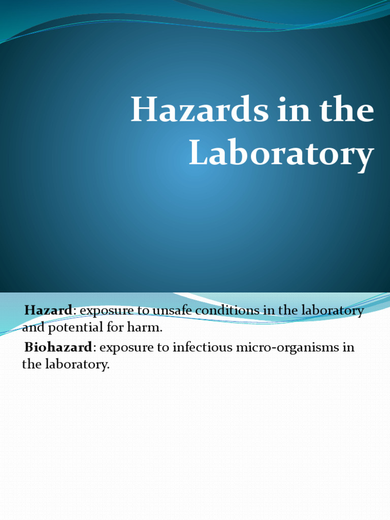 2 .Hazards in The Laboratory | PDF | Hazards | Laboratories