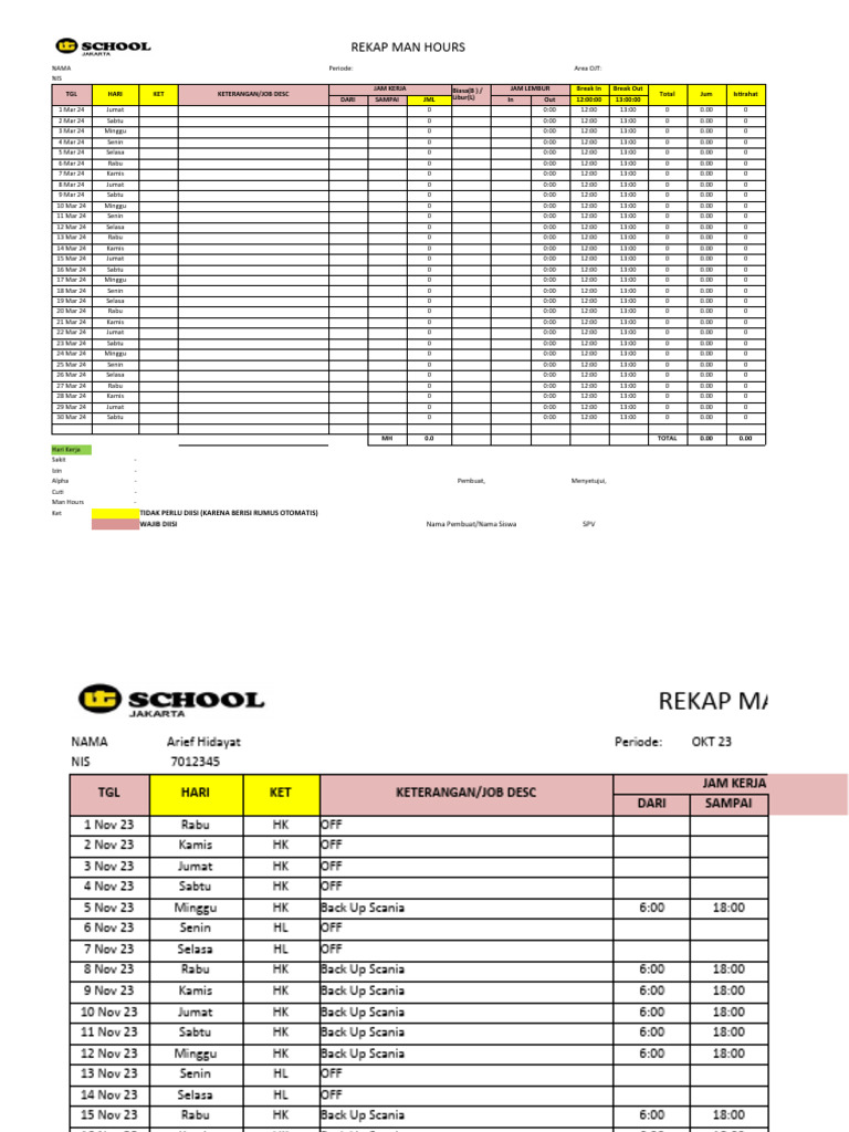 Form Dan Contoh KJB-1 | PDF