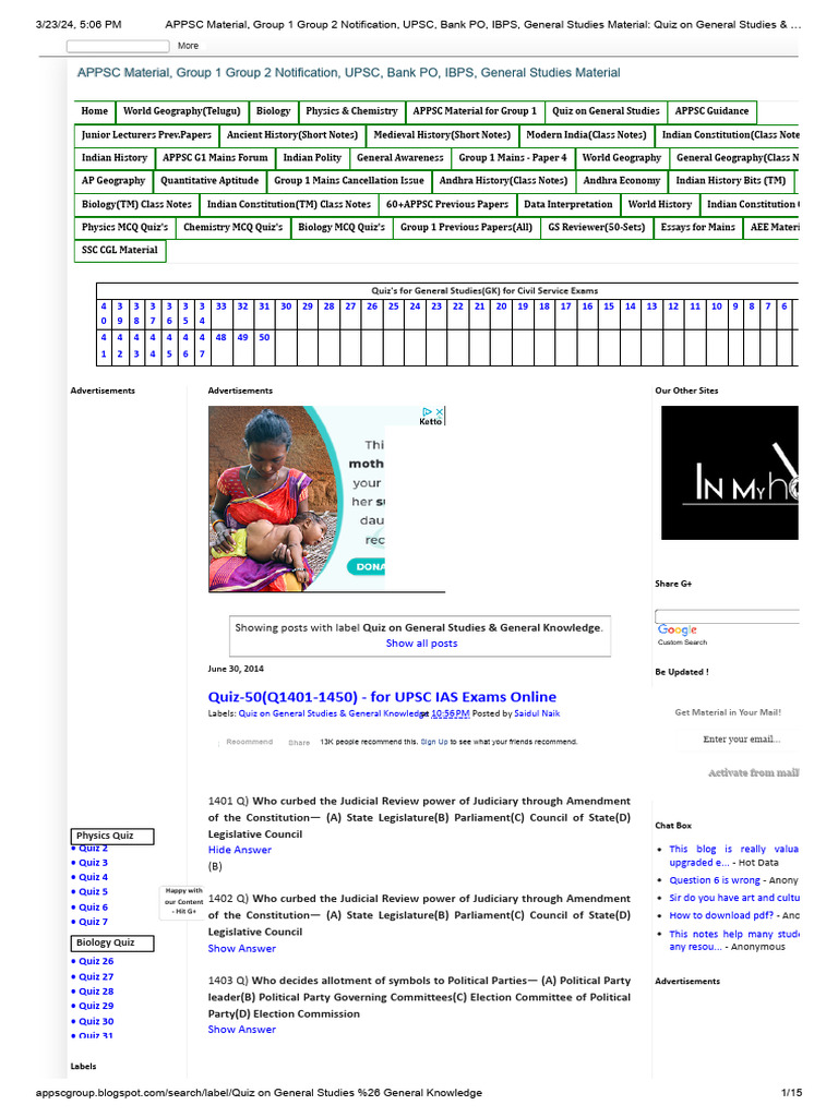 APPSC Material, Group 1 Group 2 Notification, UPSC, Bank PO, IBPS, General Studies Material ...