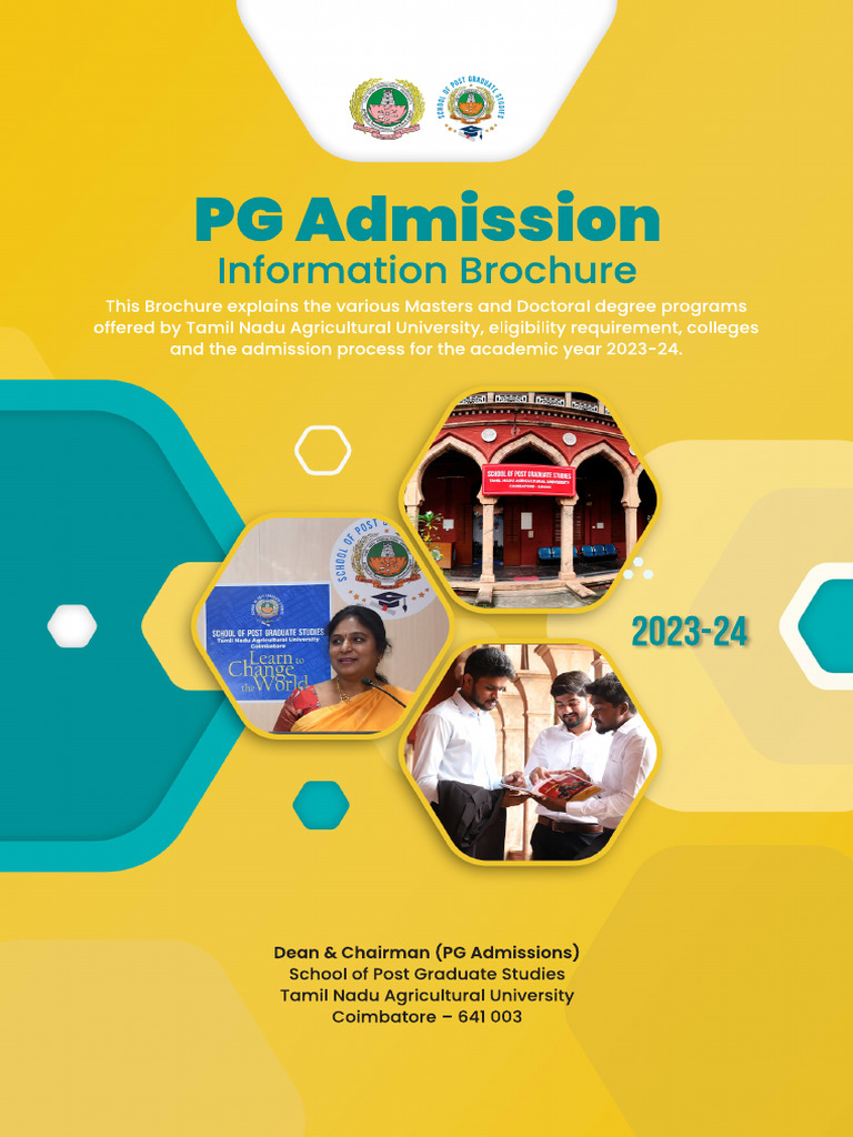 PG Information Brochure Final 2023 24 PDF Academic Degree
