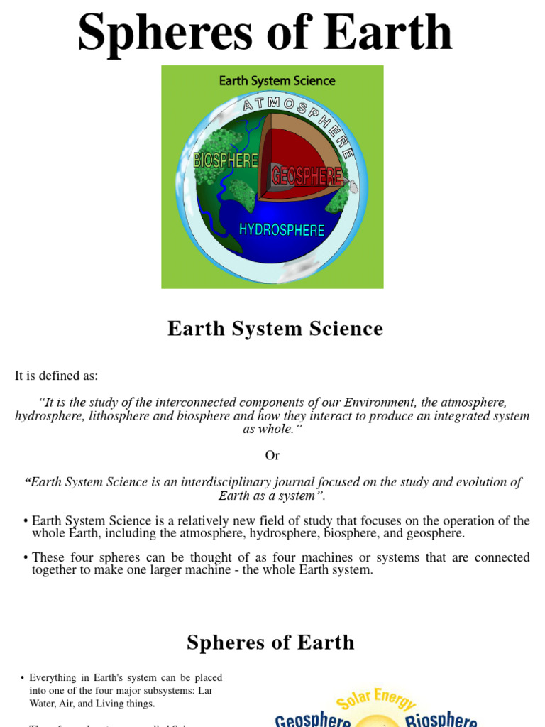 Spheres of Earth Lecture 3 | PDF | Earth Sciences | Water