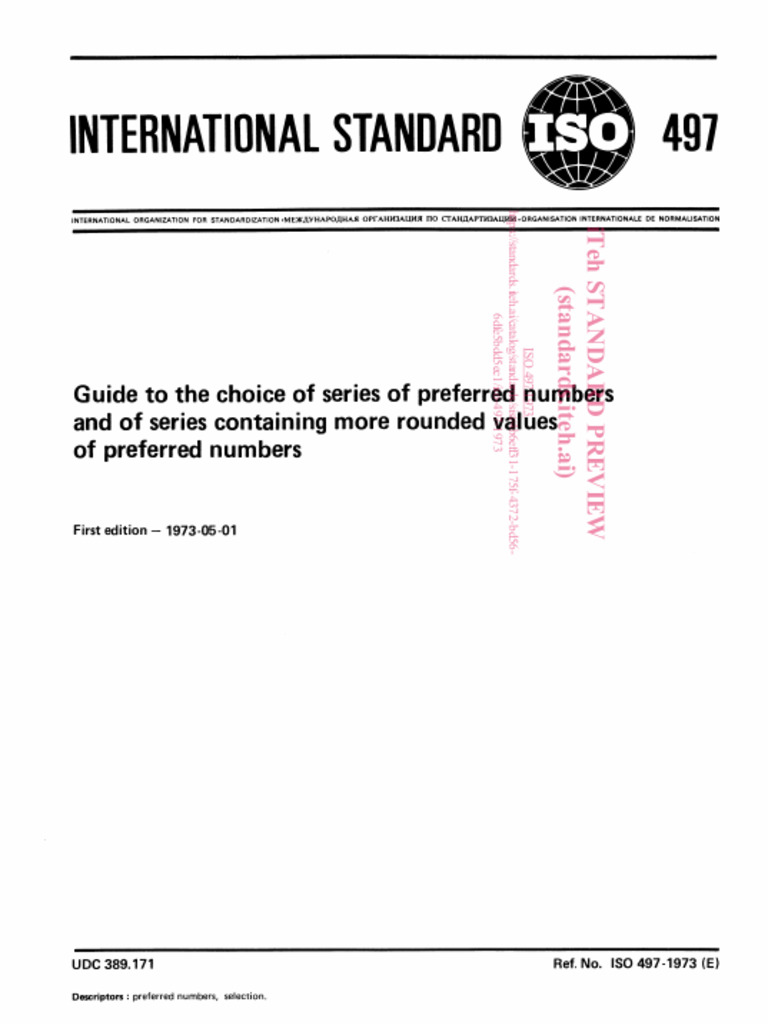 Iso 497 1973 | PDF | International Organization For Standardization ...