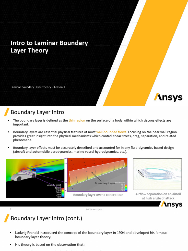 Laminar Boundary Layer Theory Lesson1 Handout | PDF | Boundary Layer | Turbulence
